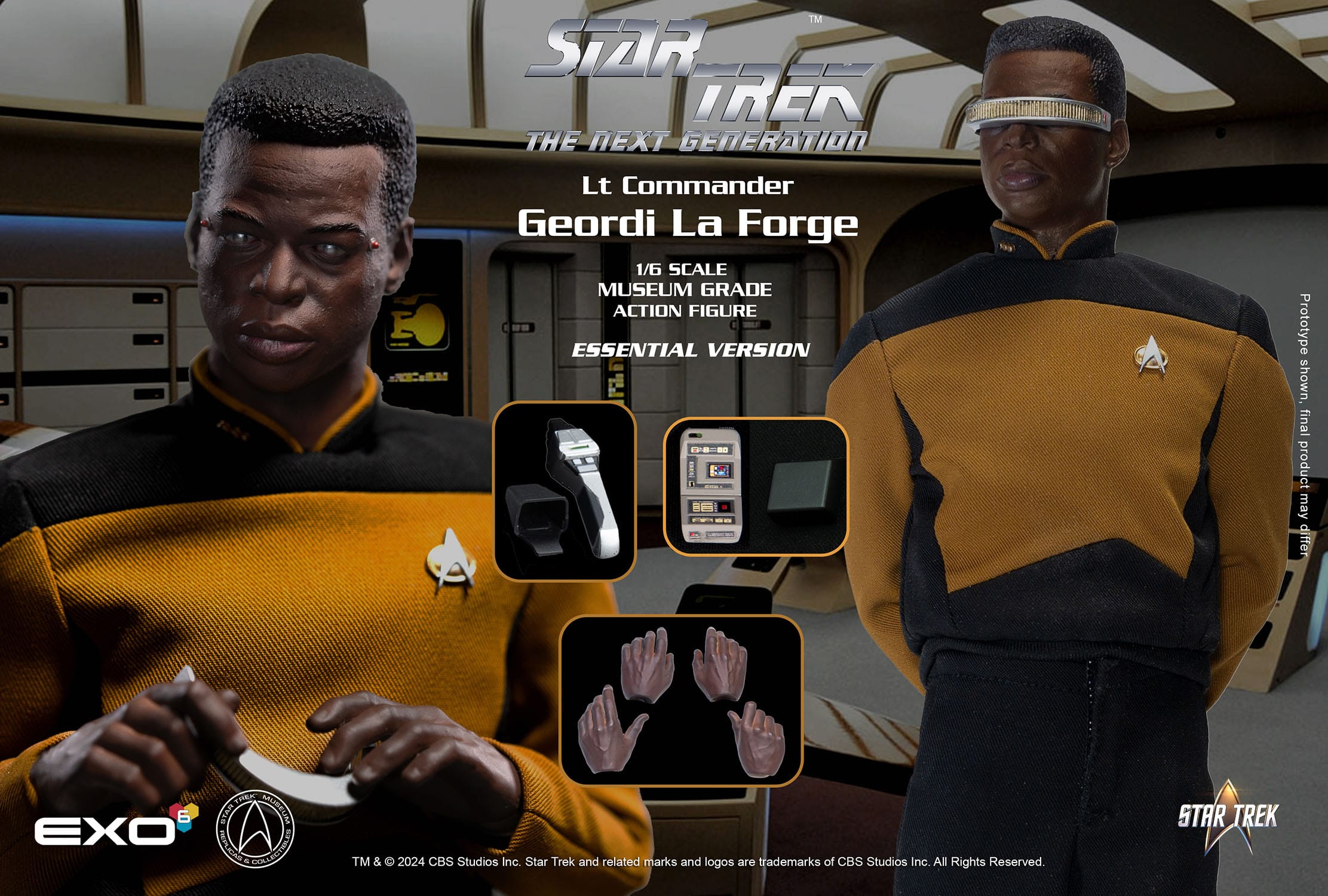 Star Trek - Scale Action Figure - Lt. Commander Geordi La Forge ...
