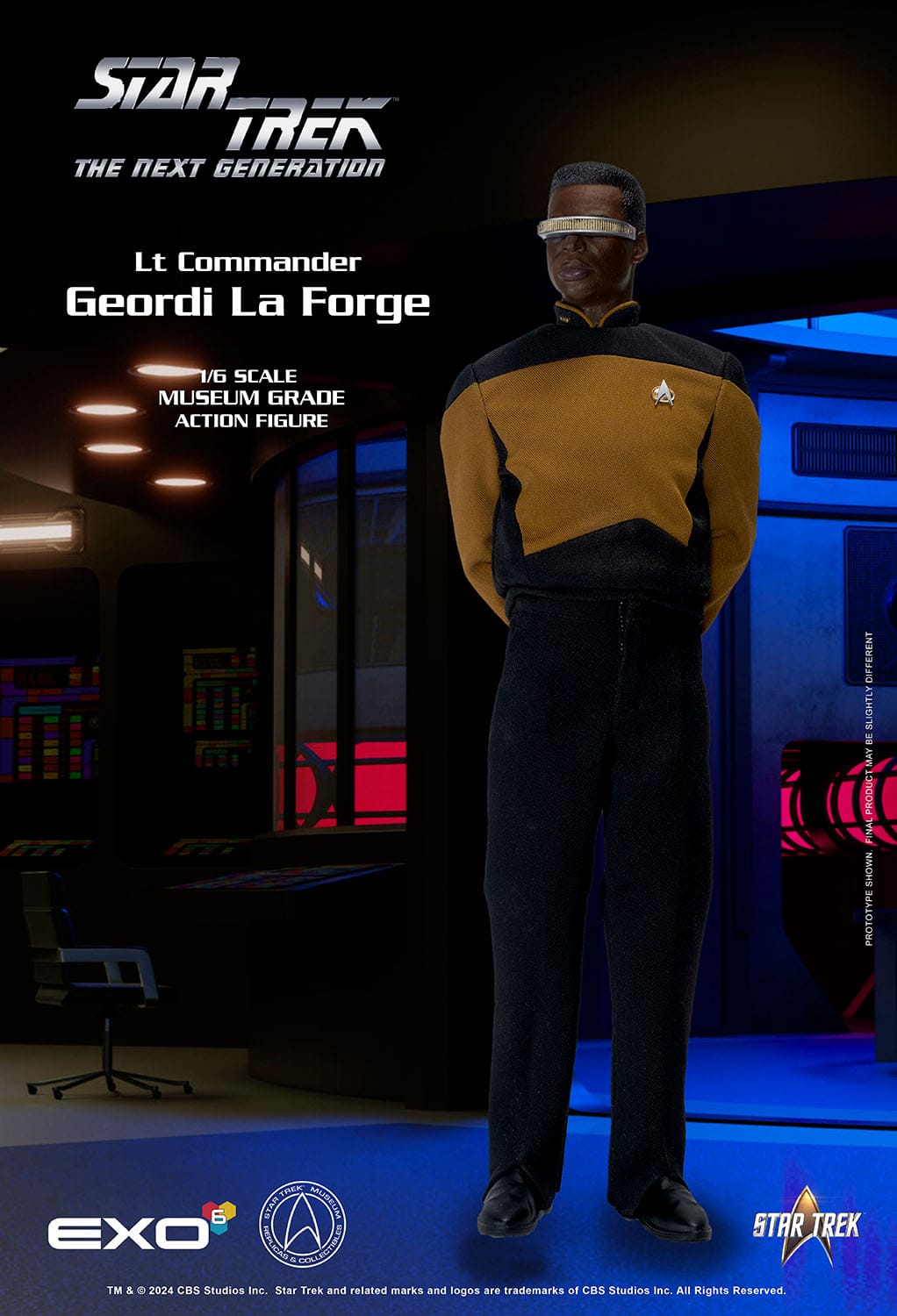 Star Trek - Scale Action Figure - Lt. Commander Geordi La Forge ...